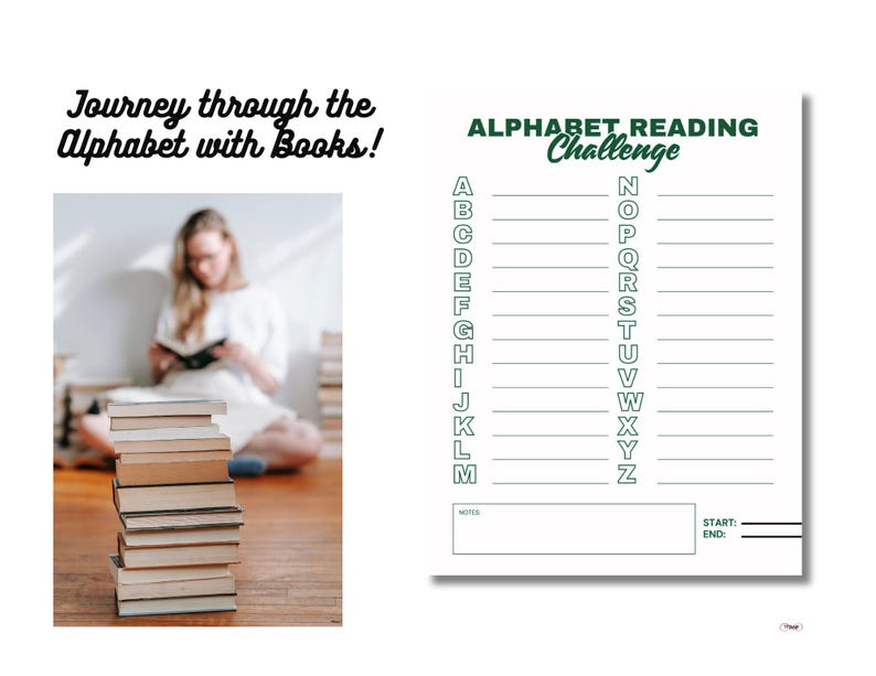 Alphabet Reading Challenge - Etsy
