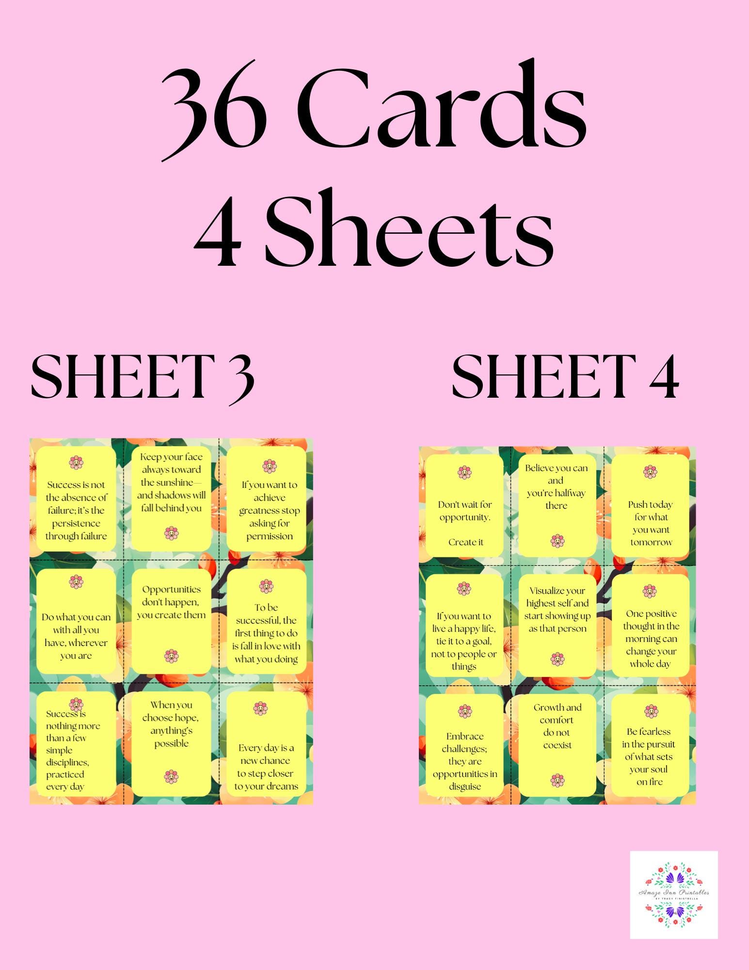 Floral Affirmation Cards, Printable Self-love & Mindfulness Deck ...