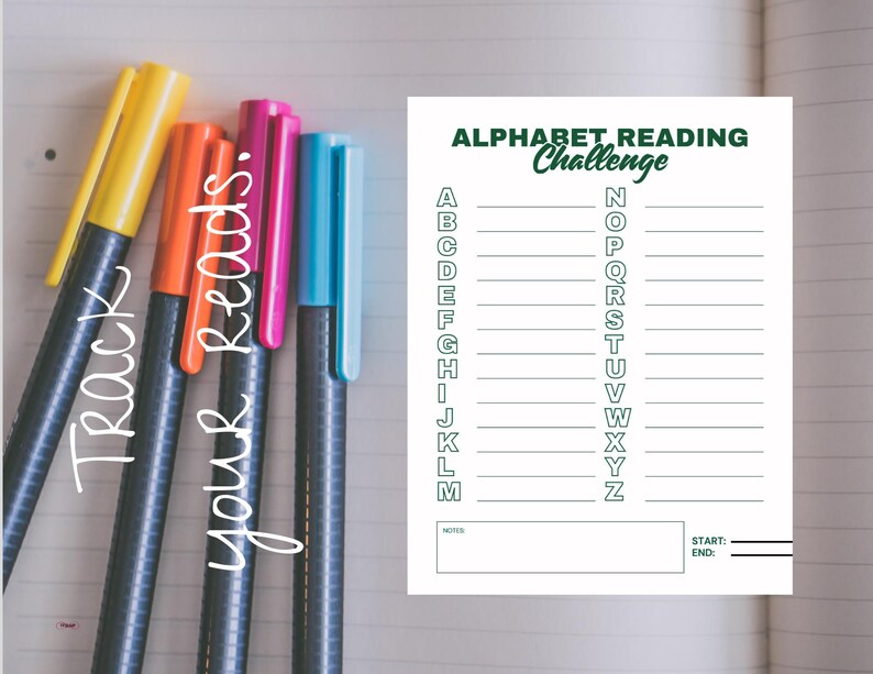Alphabet Reading Challenge - Etsy