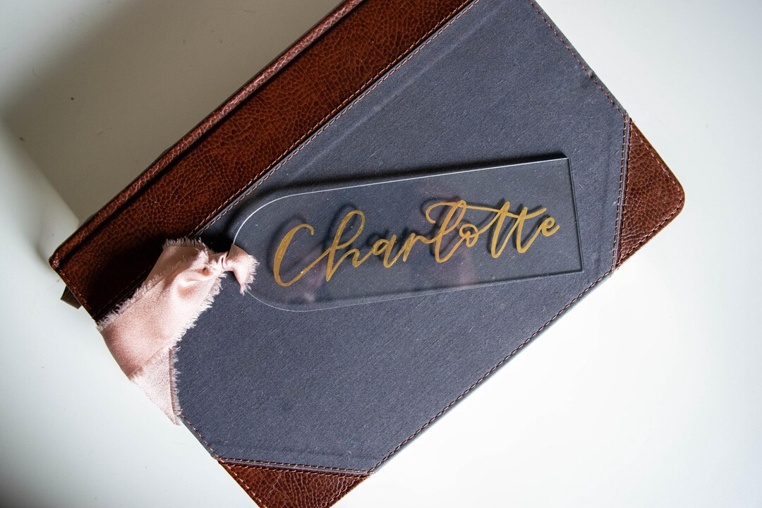 Personalized Acrylic Bookmark | Custom Name Bookmark | Hand Lettered ...