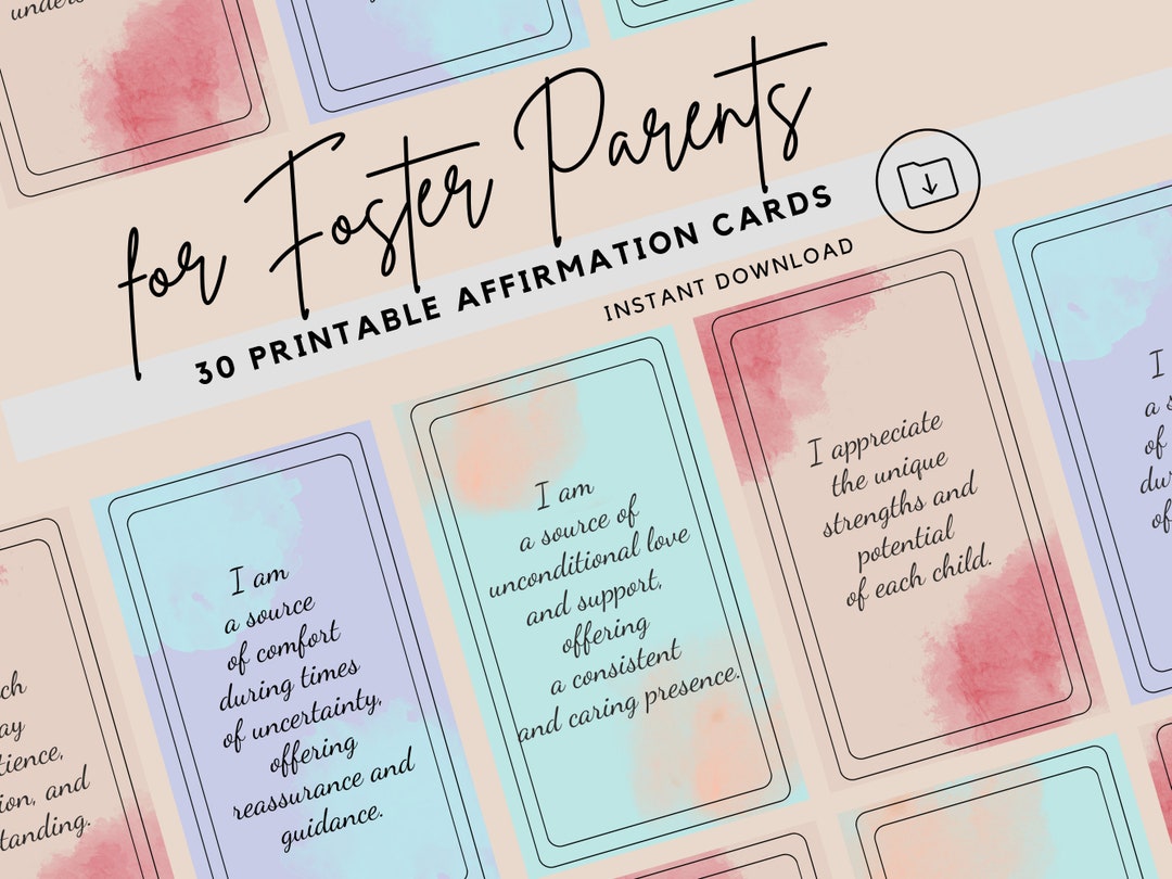 Affirmation Cards for Foster Parents | Parenting Self Care | New ...