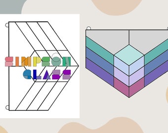 Crystal Hanger Prism Stained Glass Pattern PDF - Etsy
