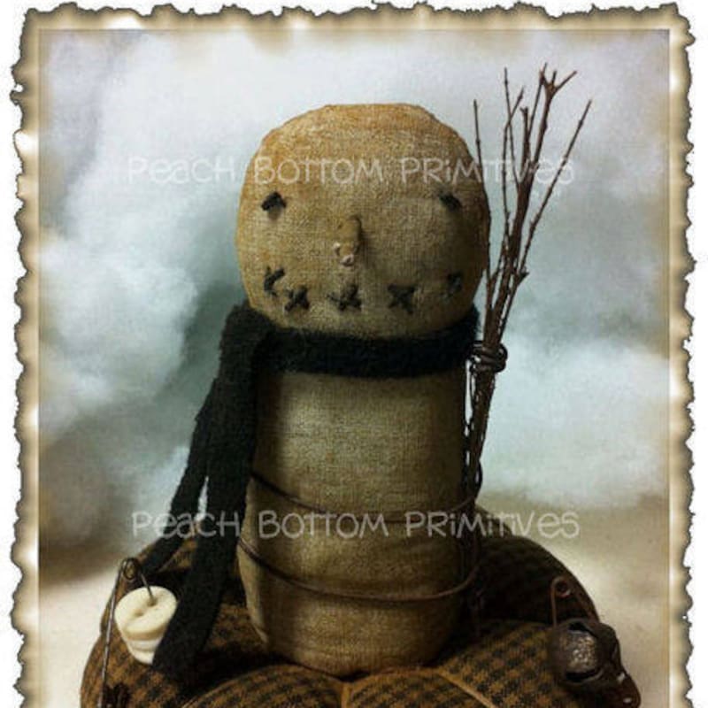 Primitive Snowman Pattern - Etsy