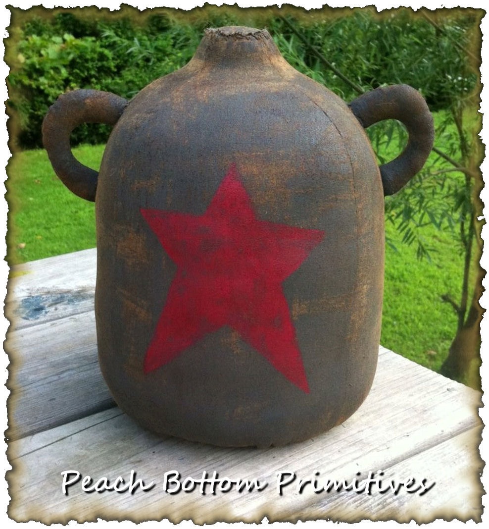 Epattern~primitive Grungy Country Crock/jug - Etsy