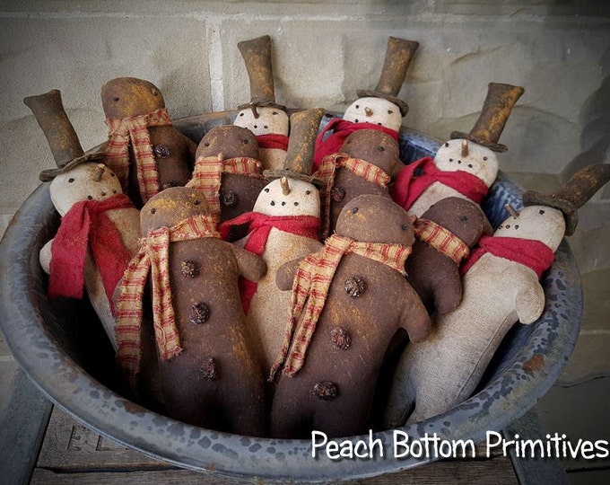 DIGITAL FILE Primitive Christmas Winter Snowmangingerbread - Etsy