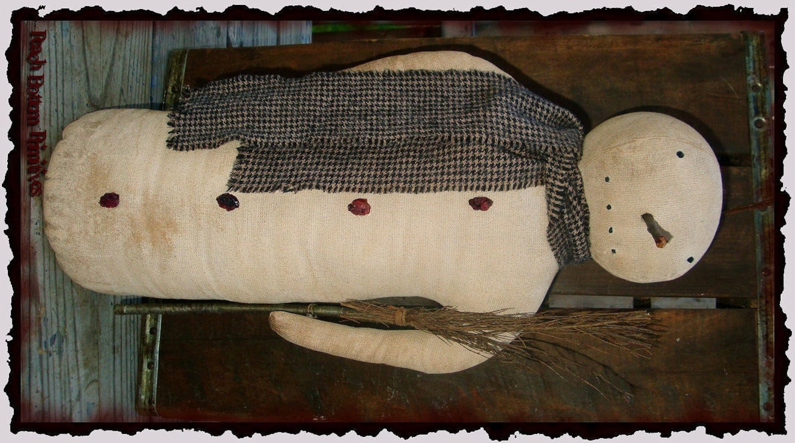 Primitive Simple Snowman Stump Doll~christmas Winter Epattern - Etsy