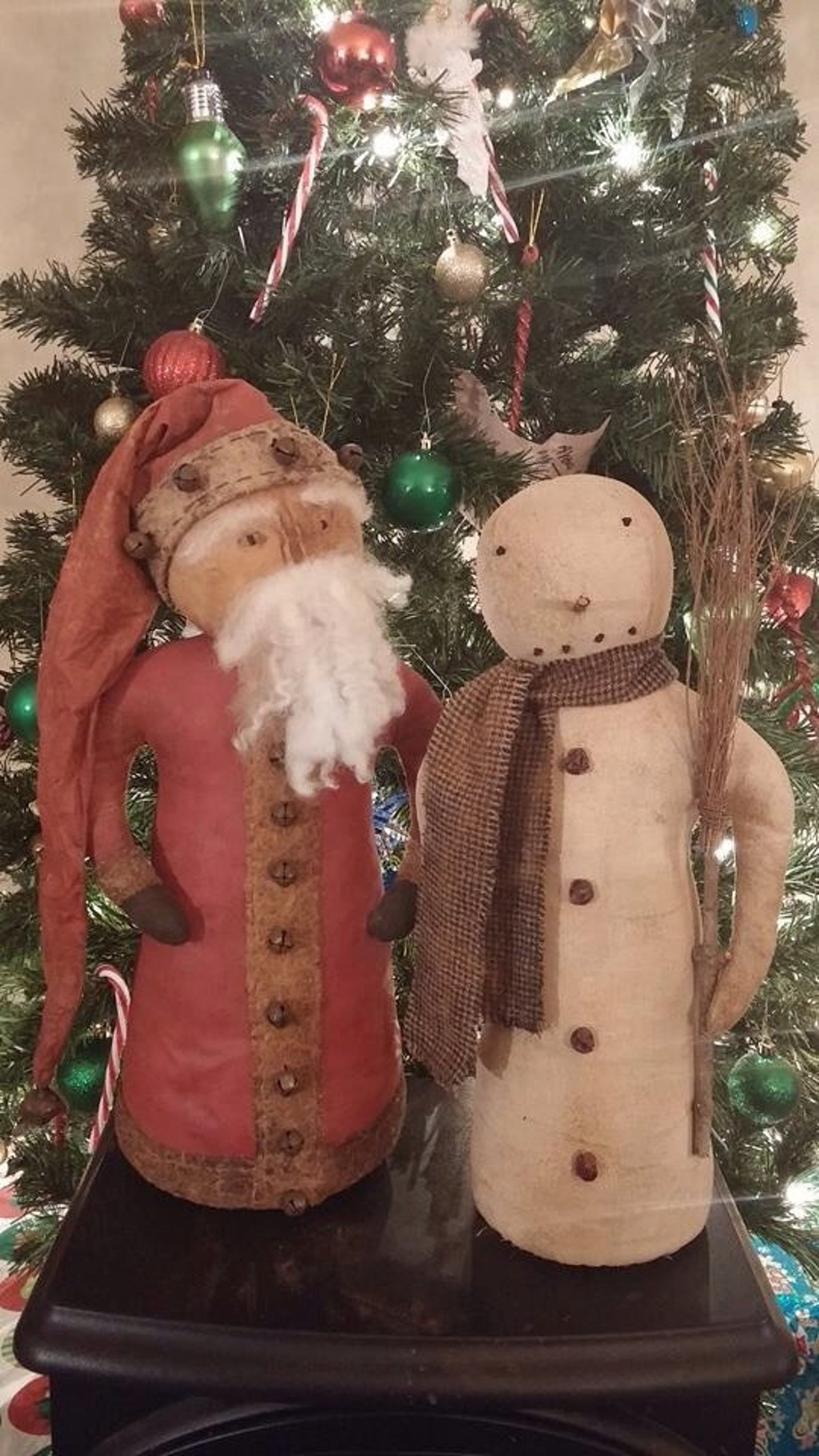 DIGITAL FILE Primitive Santa Stump Doll Printable Sewing Pattern ...