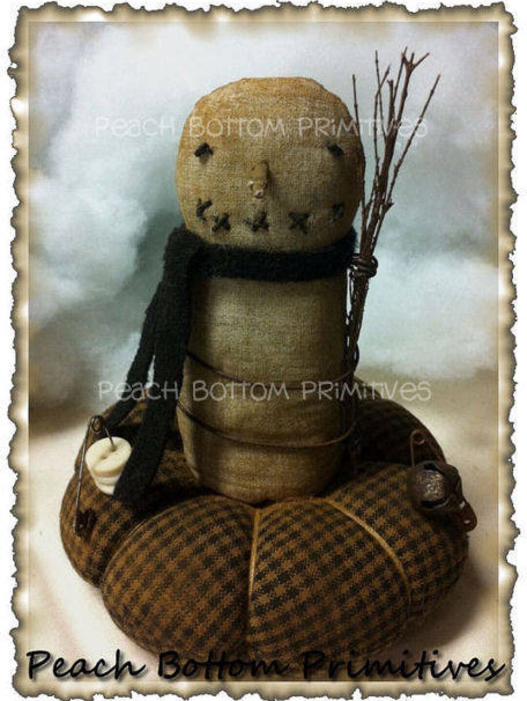 Epattern Primitive Winter Snowman Pin Keep Sewing Pattern PDF File ...