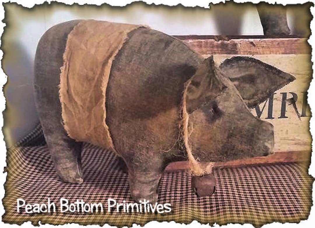 READ Item Description for Important Information: Primitive Pig Bowl ...