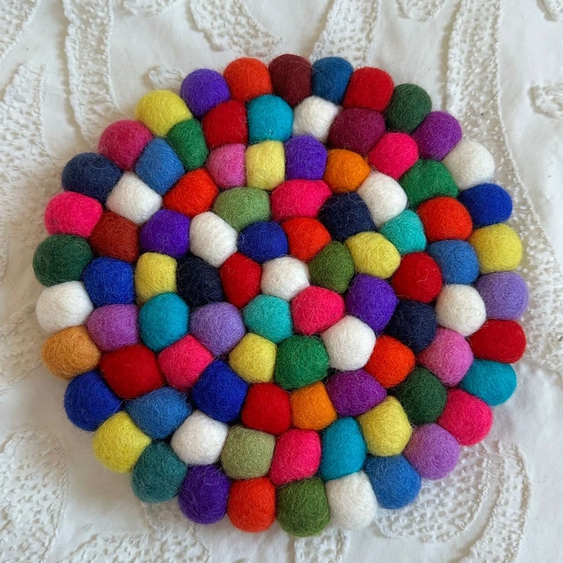 Felt Ball Trivet - Etsy