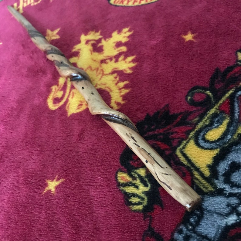 Traditional Twisted Hazel Wooden Magic Wand, Sustainable Witch Wizard ...
