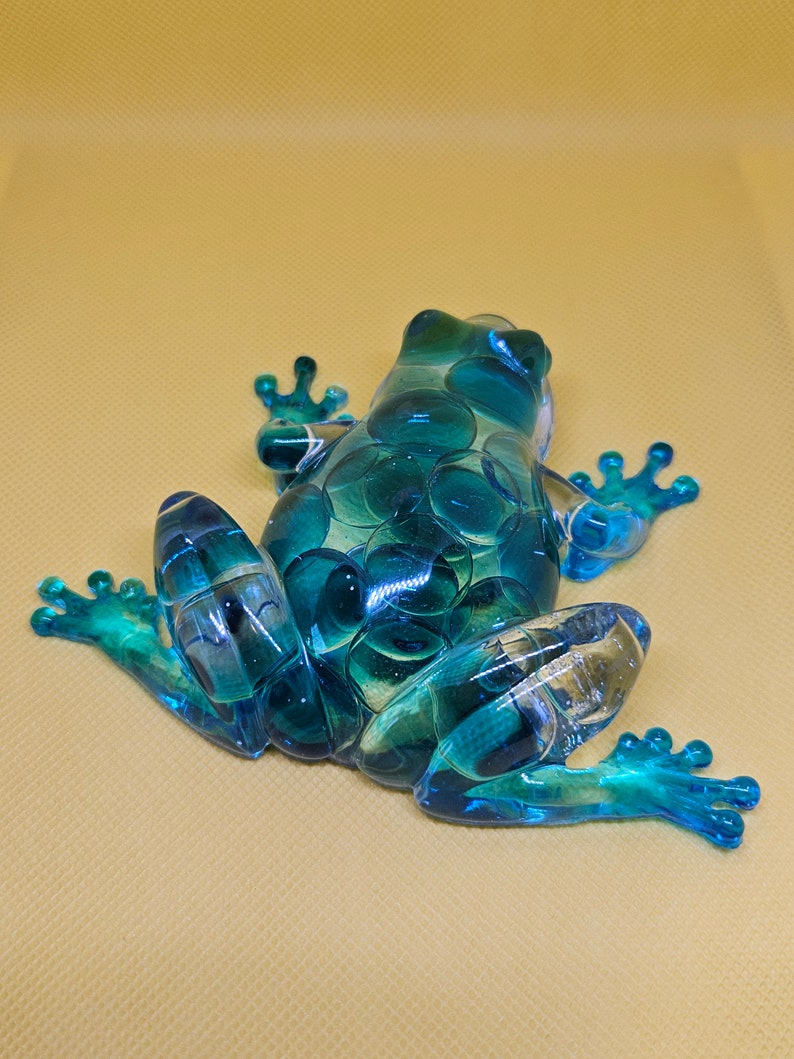 Resin Frog With Marbles - Etsy
