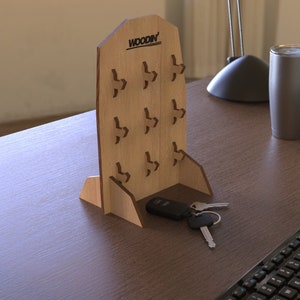 Key Holder Template for Laser Cutting Wall Mounted Key Organizer Laser ...