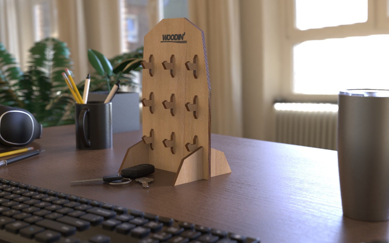 Key Holder Template for Laser Cutting Wall Mounted Key Organizer Laser ...