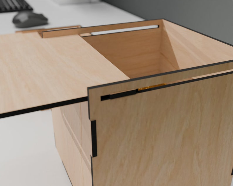 Laser Cut Box With Sliding Lid Bundle 3 Sizes for 3mm Small Storage Box ...