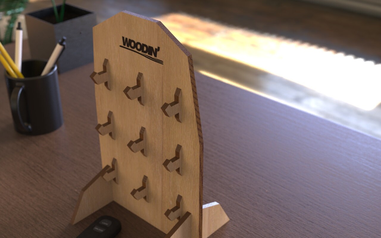 Key Holder Template for Laser Cutting Wall Mounted Key Organizer Laser ...