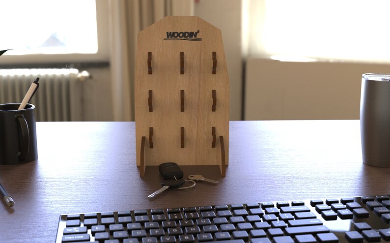 Key Holder Template for Laser Cutting Wall Mounted Key Organizer Laser ...