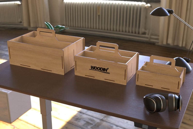 Laser Cut Tool Box Template: DIY Storage Organizer (SVG, DXF, Ai, Lbrn2 ...