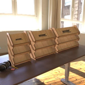 Laser Cut Retail Display Template: Stackable Counter Stand (SVG, DXF ...