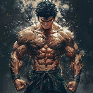 Strongman Anime, Digital, Artwork, Manga, Fanart, Fantasy, Otaku ...