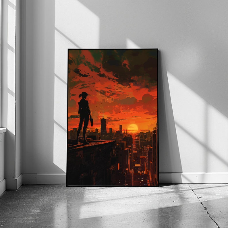 Sunset Anime, Digital, Artwork, Manga, Fanart, Fantasy, Otaku, Virtual ...