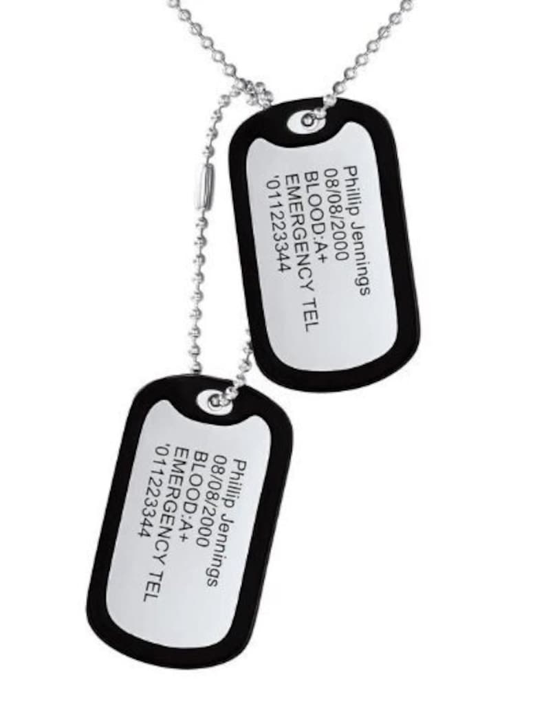 Custom Dog Tag Necklace, Personalized Name/photo Pendant, Military ...