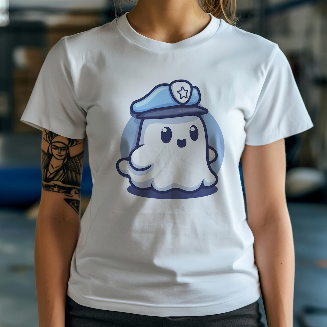 Ghost Cop Halloween Shirt, Funny Cop Shirt, Ghost Tshirt, Spooky Season ...