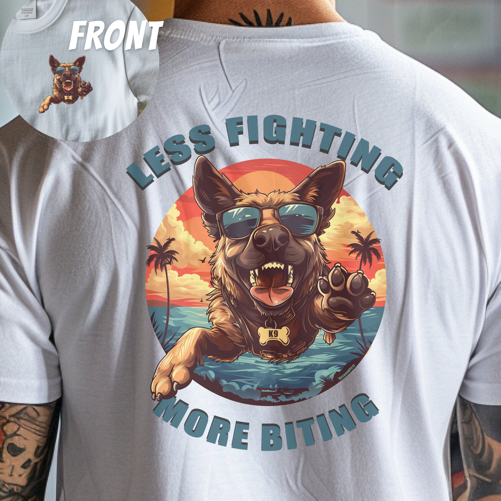 Less Fighting More Biting K9 Shirt, K9 Handler Tshirt, Police K9 Shirt ...
