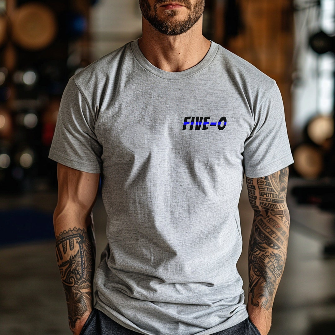 Five-o Tshirt, 5-0 Shirt, Thin Blue Line Tshirt, Police Officer Gift ...