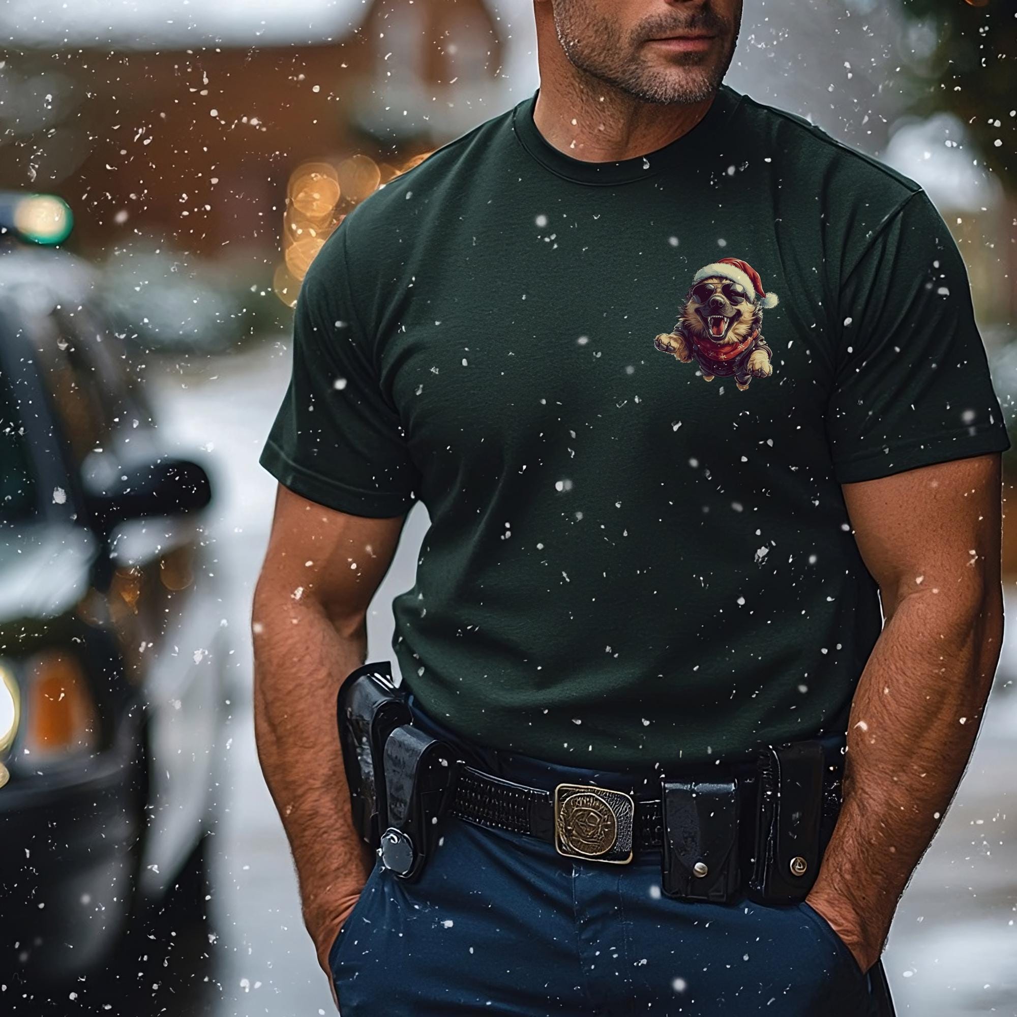 Less Fighting More Biting K9 Holiday Shirt, K9 Handler Tshirt, Police ...