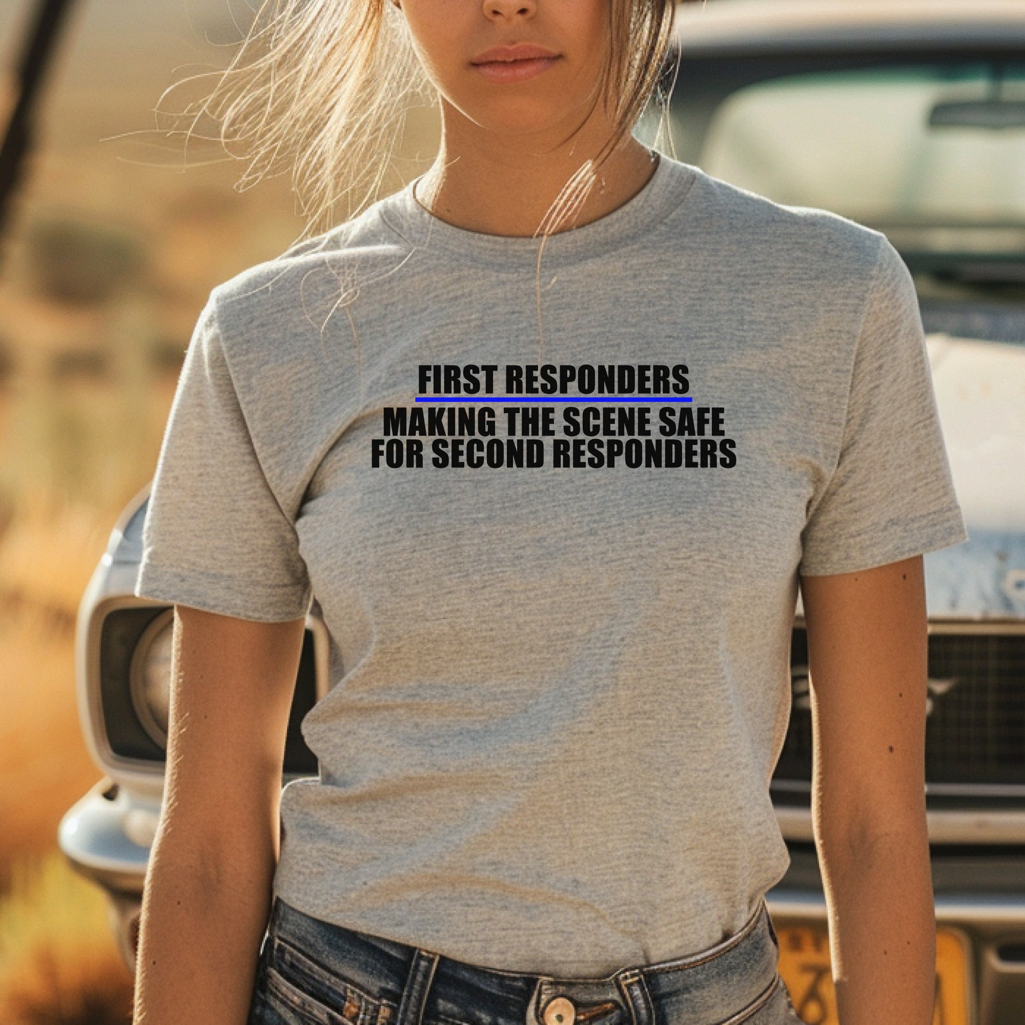 First Responders Making the Scene Safe for Second Responders, Thin Blue ...