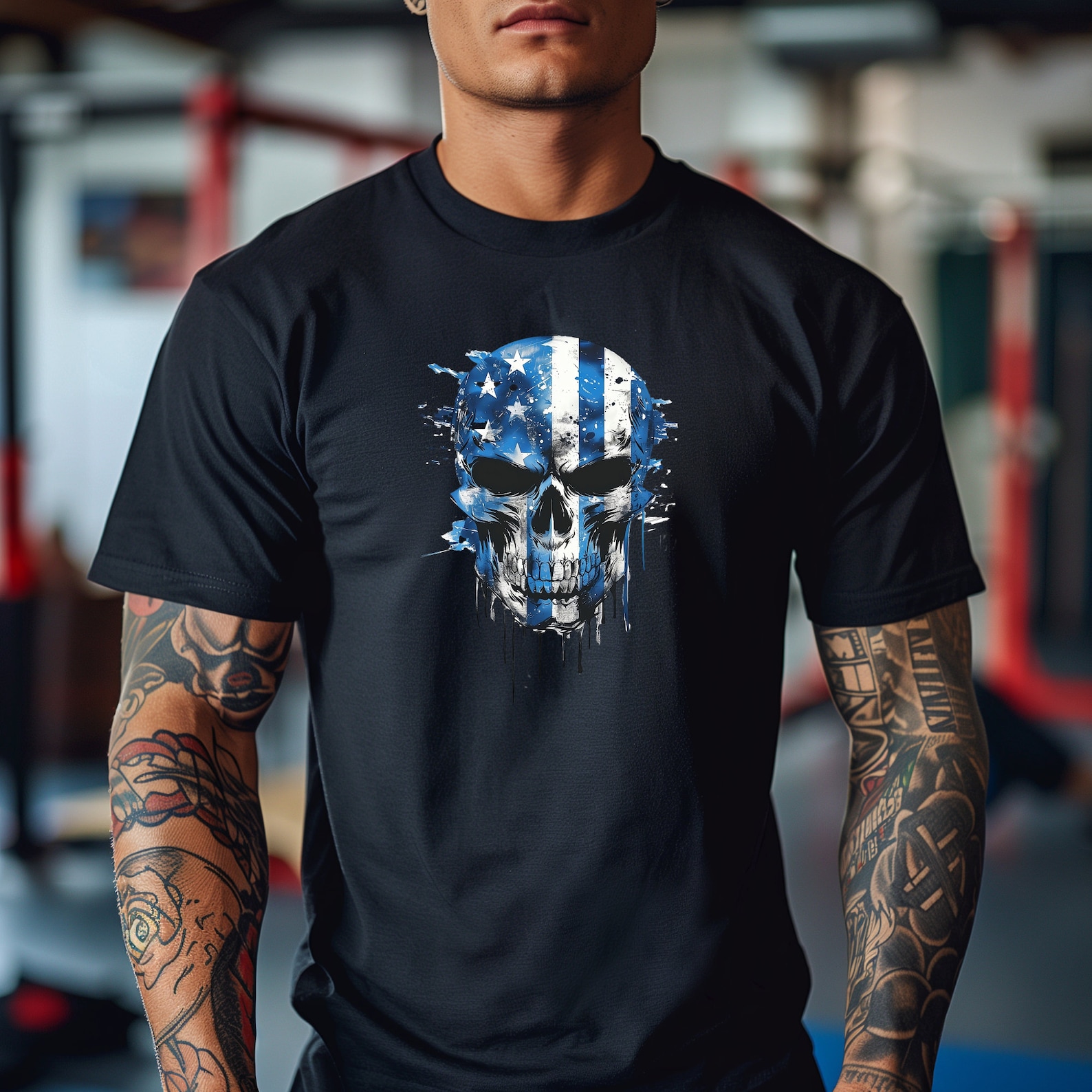 Thin Blue Line Skull Tshirt, Thin Blue Line Flag Tshirt, Police Officer ...