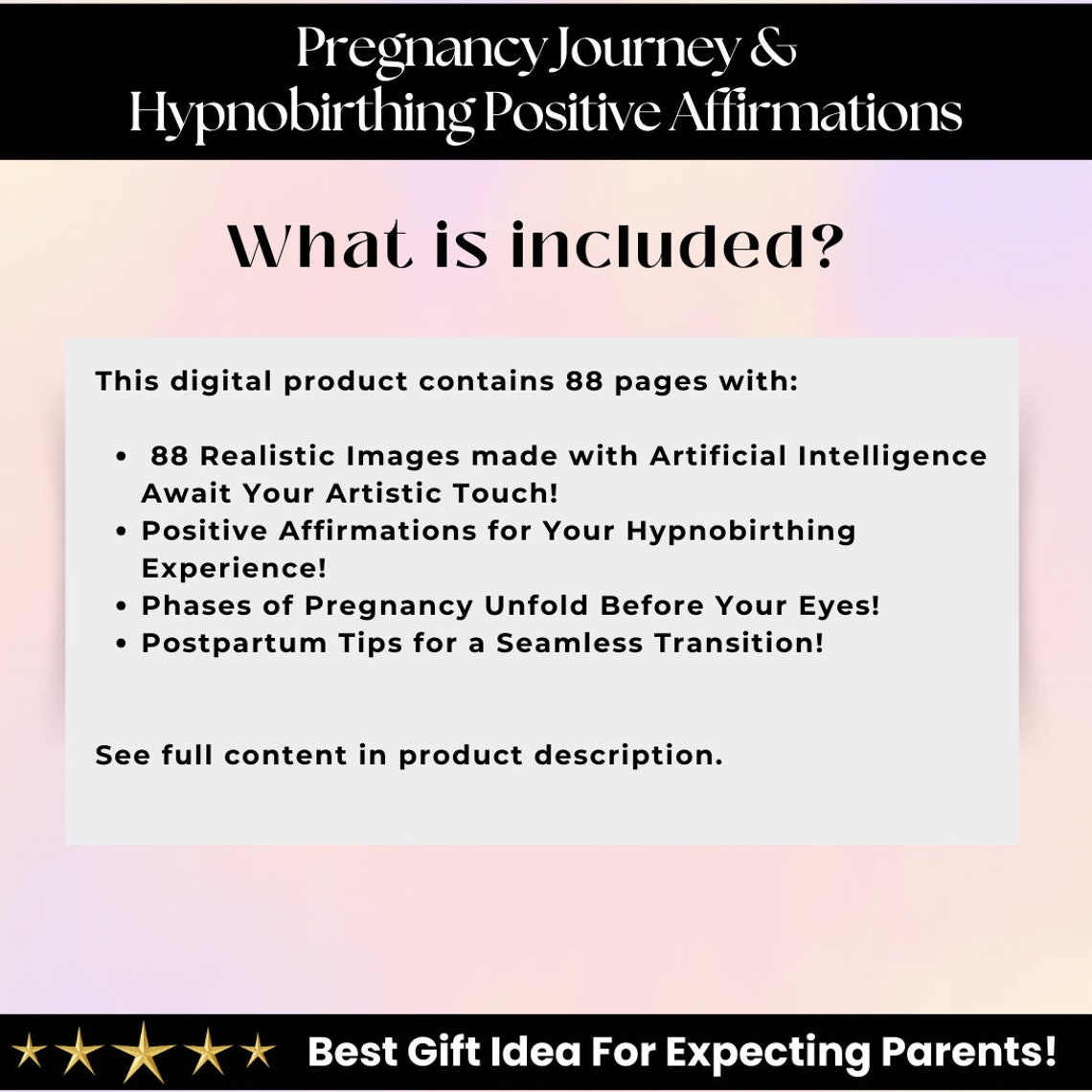 Pregnancy Hypnobirthing Positive Affirmations Women Coloring Pages for ...