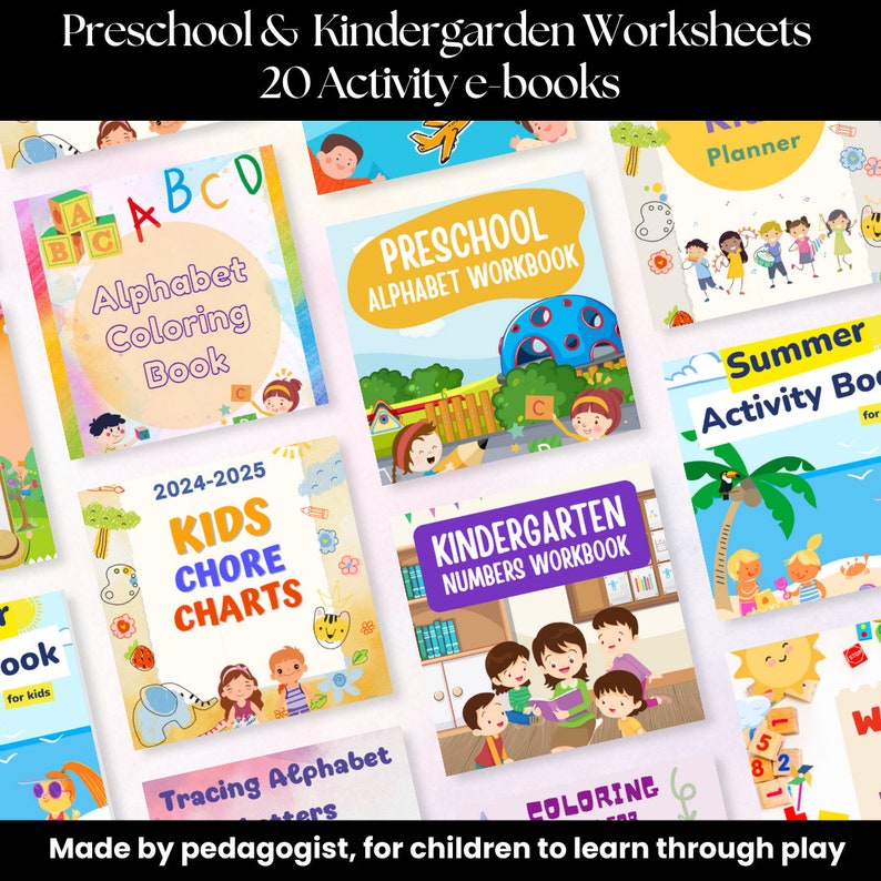 Preschool Kindergarten Learning Bundle +650 Pages Printable Activity ...