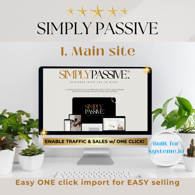 SIMPLY PASSIVE EASY Funnel | Done for You Systeme.io One Click Funnel ...