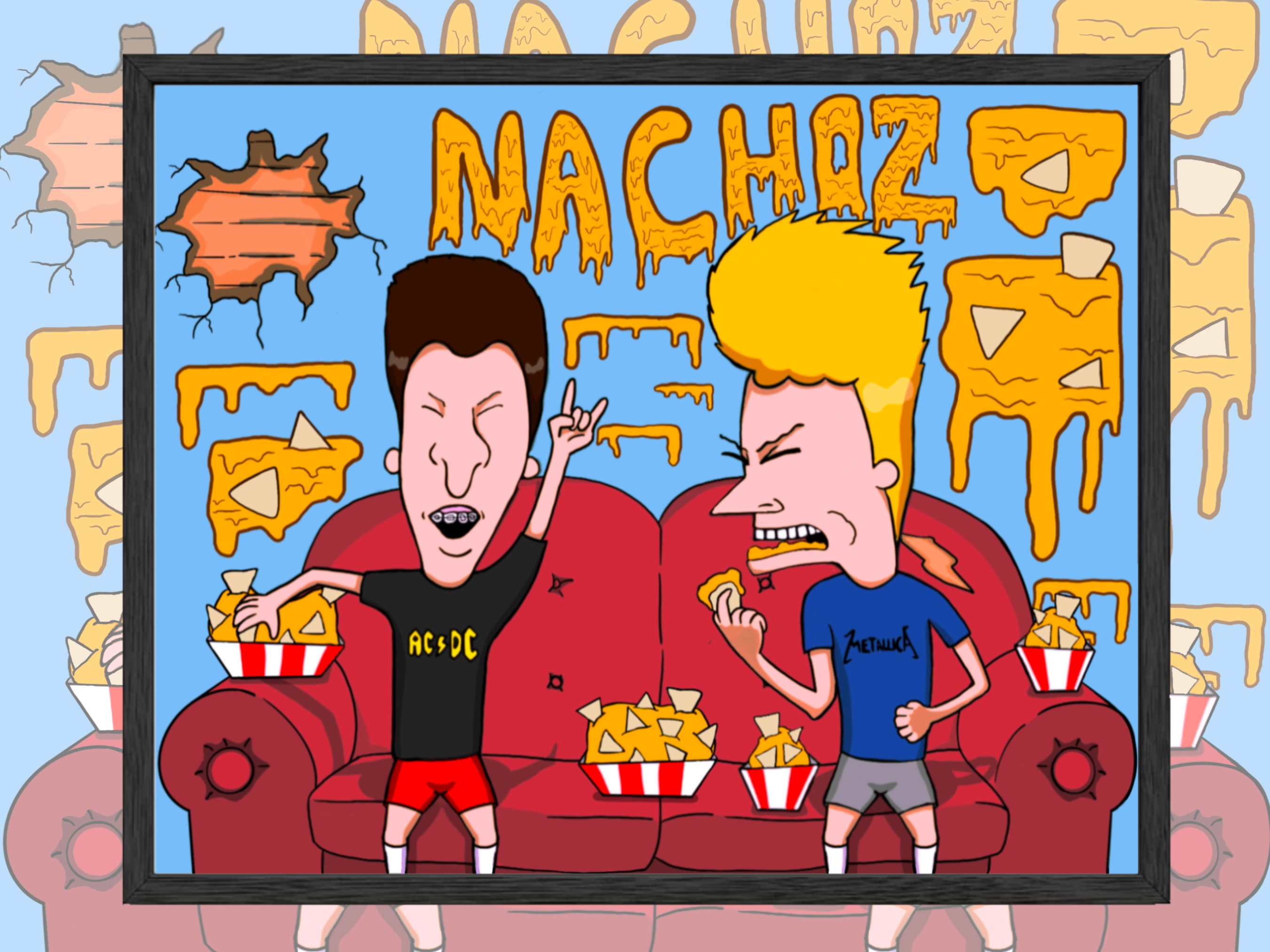 Beavis and Butthead Do the Nacho Wall - 8” X 10” Digital Wall Art Print ...