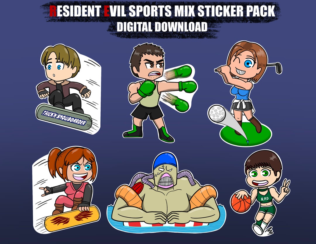 Resident Evil Sports Mix Sticker Pack - Etsy