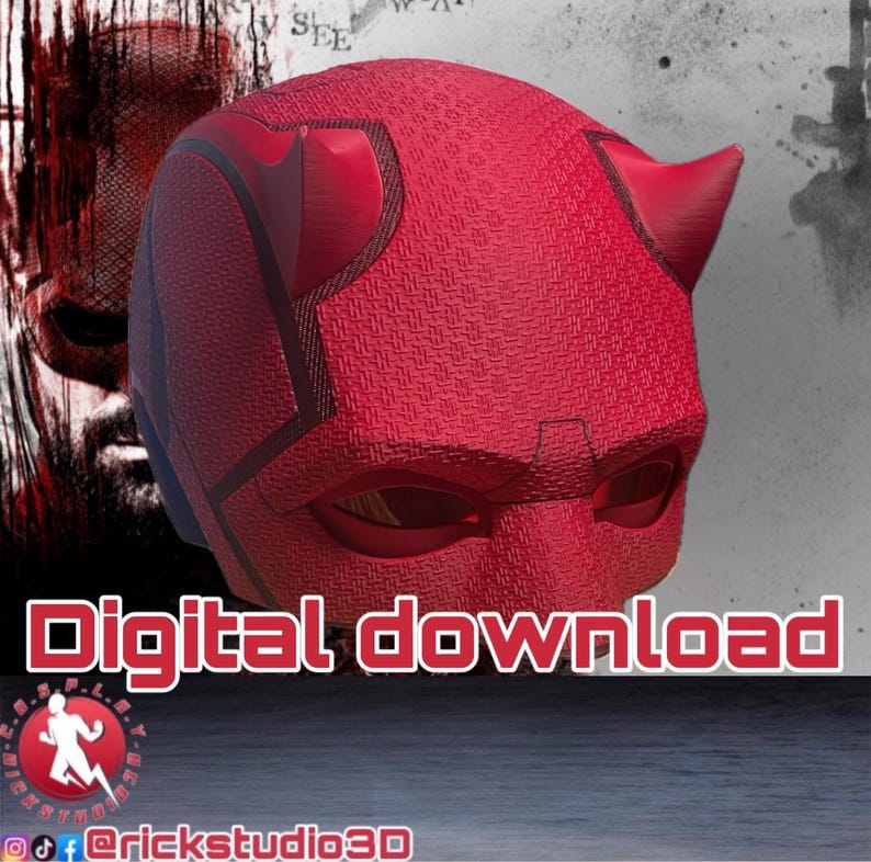 Daredevil Born Again Helmet, 3D Print File STL (digital Download) - Etsy