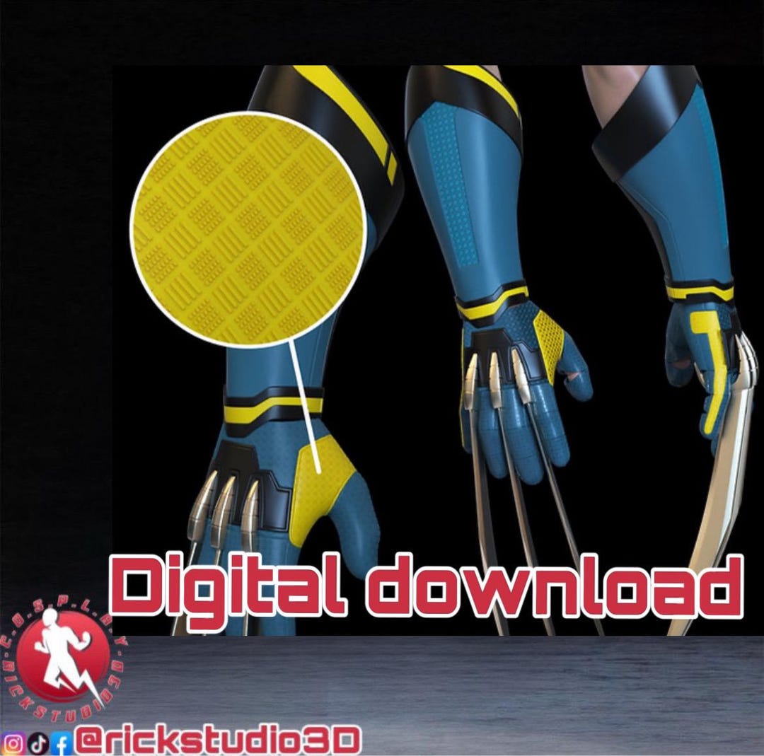 Wolverine 2024 Gauntlet With Claws | 3D Printable Model - Etsy