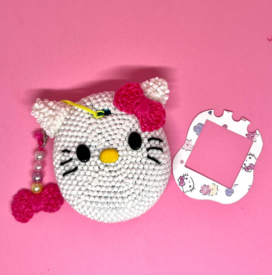 Tamagotchi Crochet Case Hello Kitty With Breads and Faceplate for Uni - Etsy