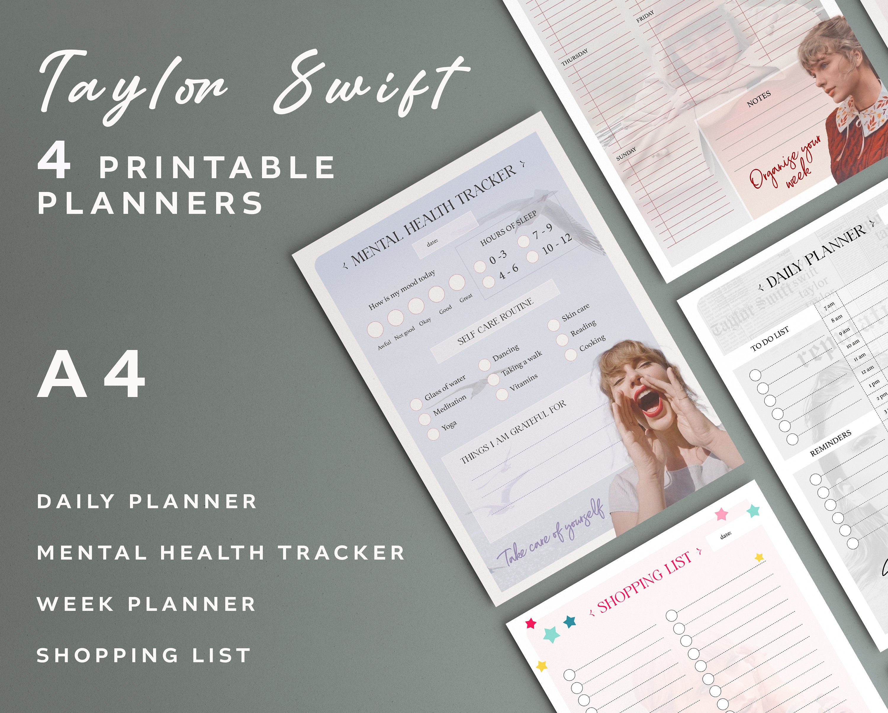 Taylor Swift Printable Planners - Etsy
