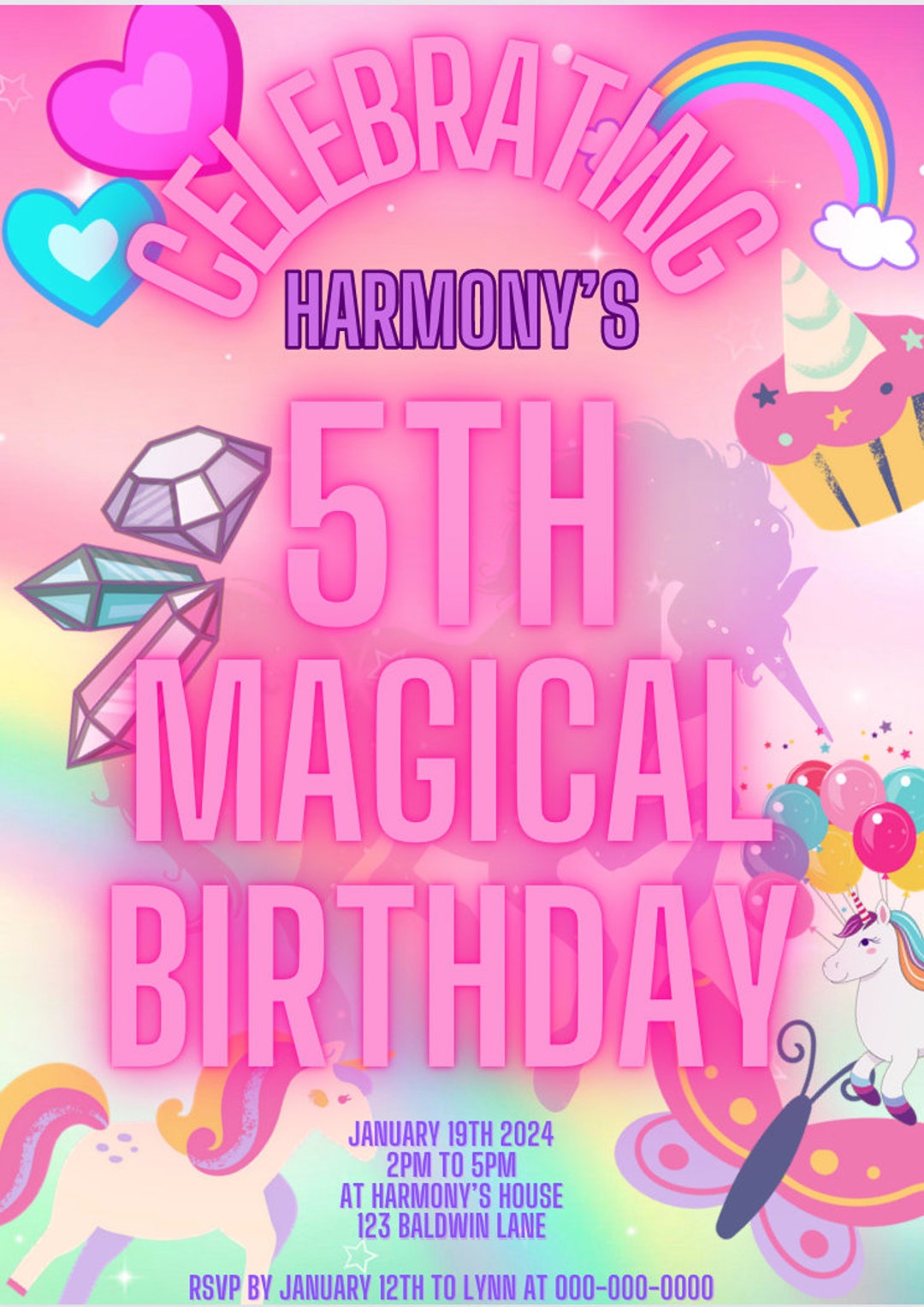 A Magical 5th Birthday - Etsy