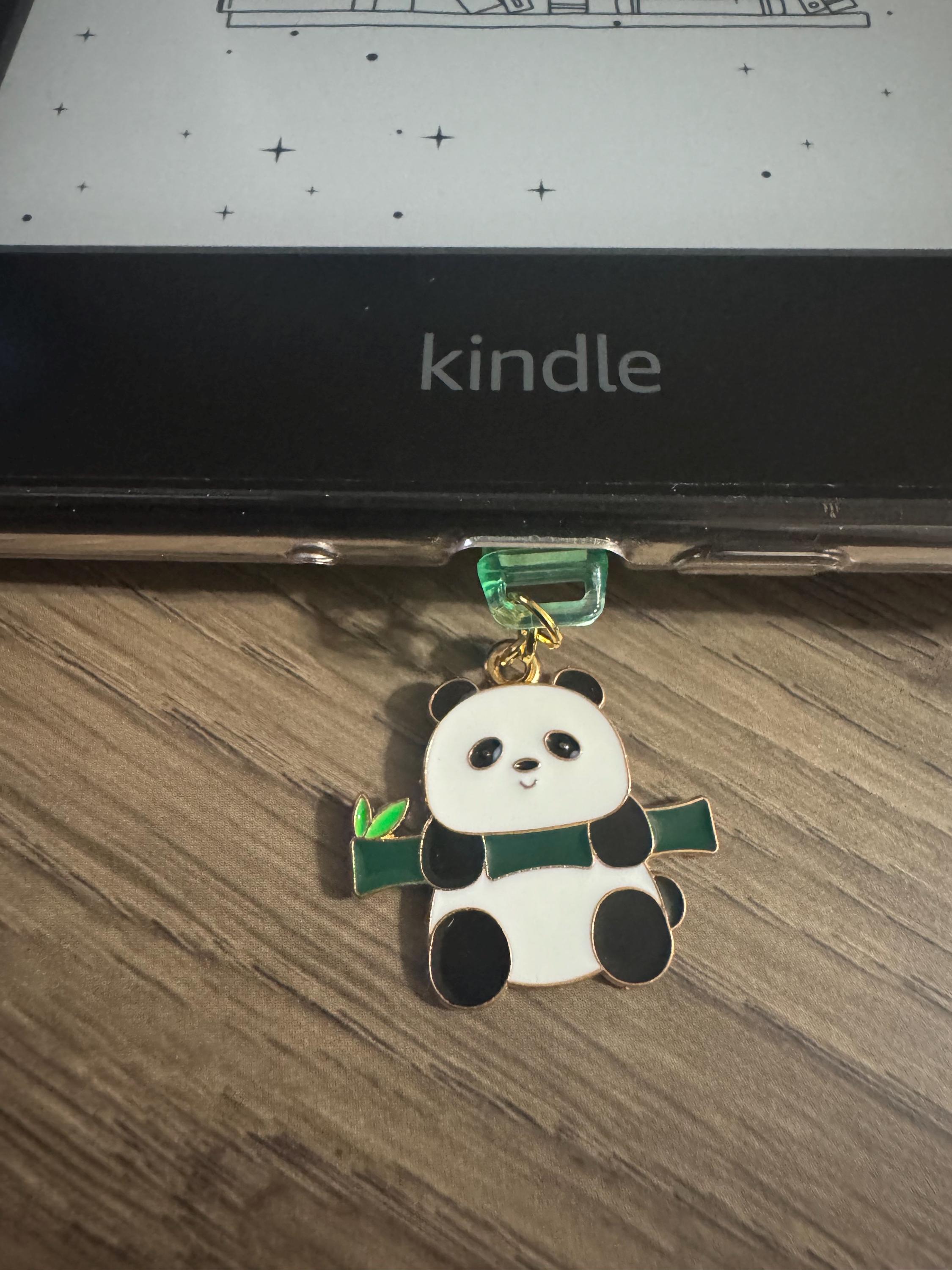 Hanging Panda USB C Dust Plug Charms | Kindle Charms | Booktok | Book ...