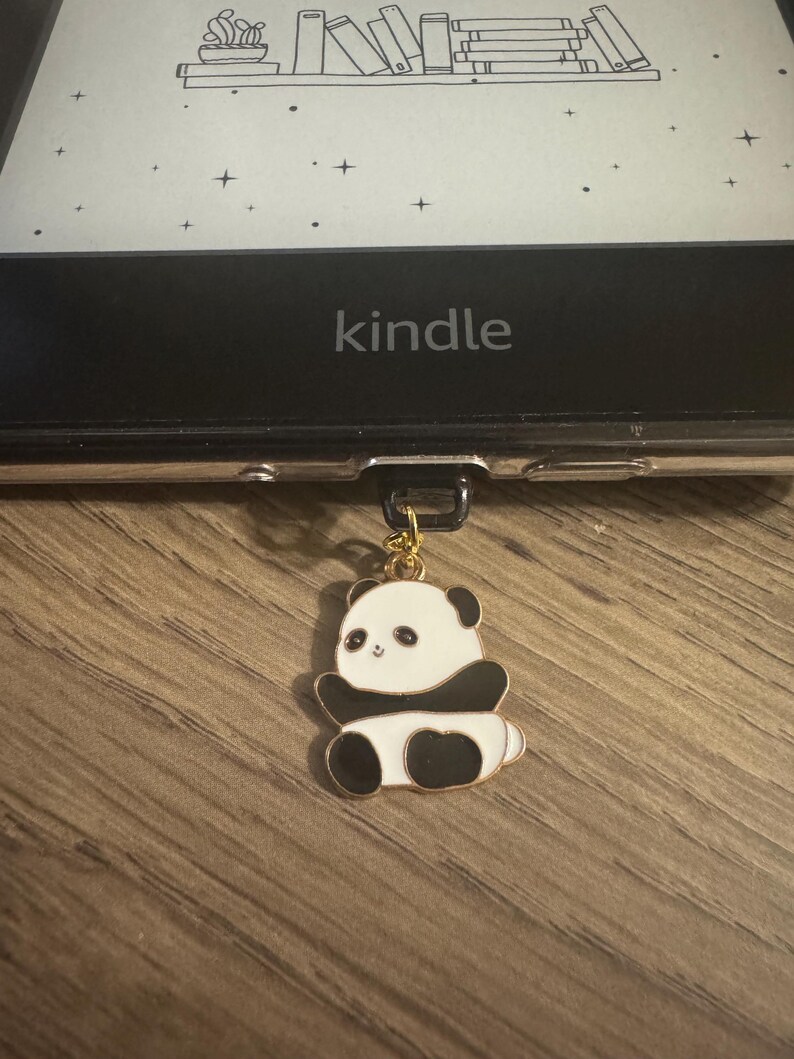 Cute Panda USB C Dust Plug Charms | Kindle Charms | Booktok | Book ...
