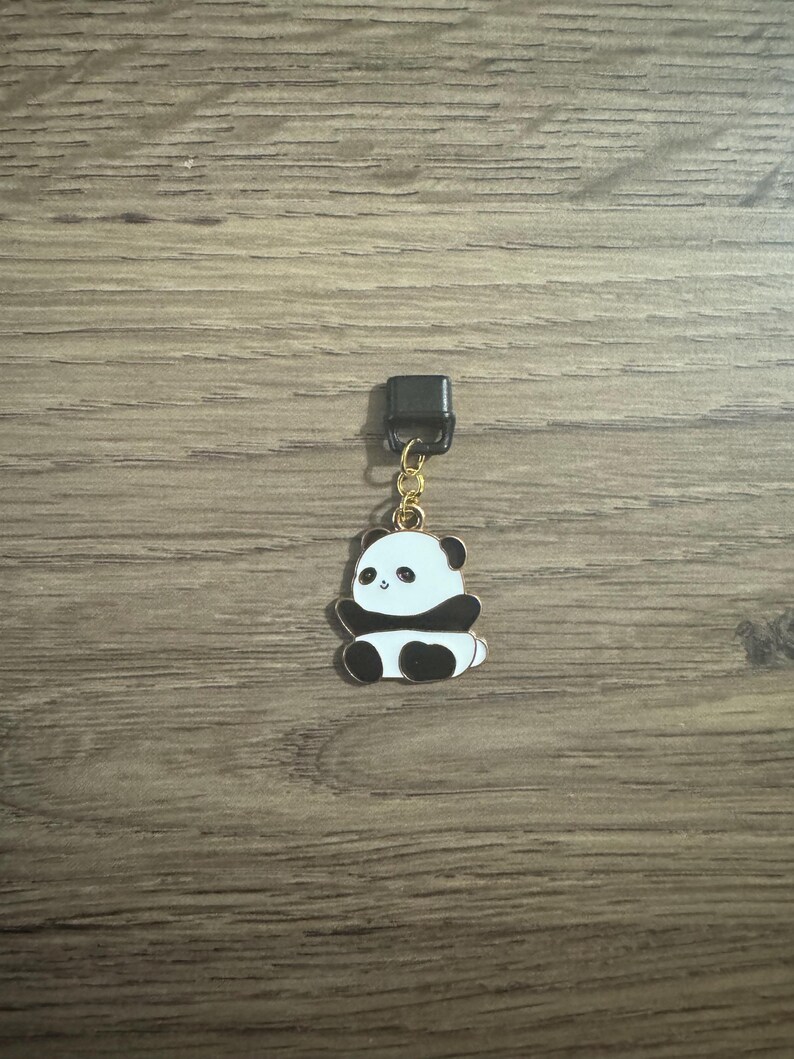 Cute Panda USB C Dust Plug Charms | Kindle Charms | Booktok | Book ...