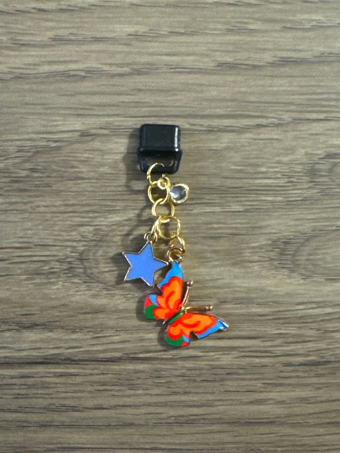 Periwinkle Blue Star & Butterflies USB C Dust Plug Charms Kindle Charms ...