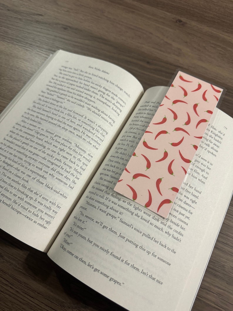 Spicy Chili Pepper Laminated Bookmark: Book Lover Gift - Etsy
