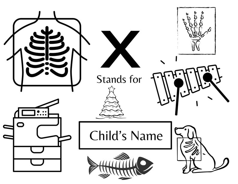 Editable Name Coloring Page, X Stands For, Personalized Coloring Place ...