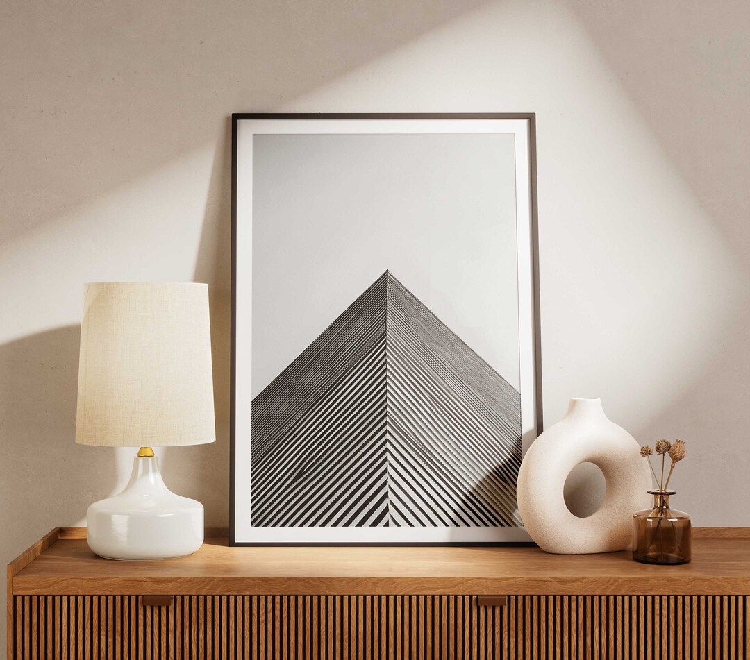 Digital Wall Art Pyramid Scape Print Minimalist Modern Art Wall Decor ...