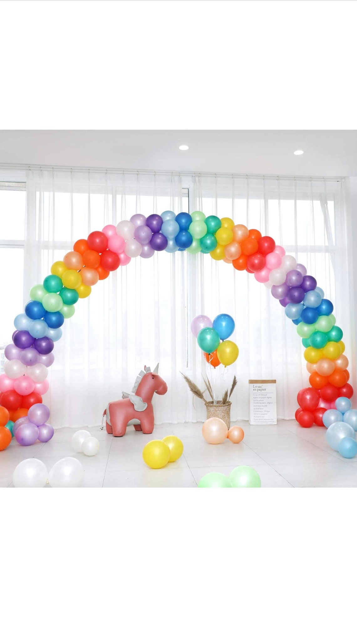 120 Balloons Assorted Color 12 Inches Rainbow Latex Balloons, 12 Bright ...